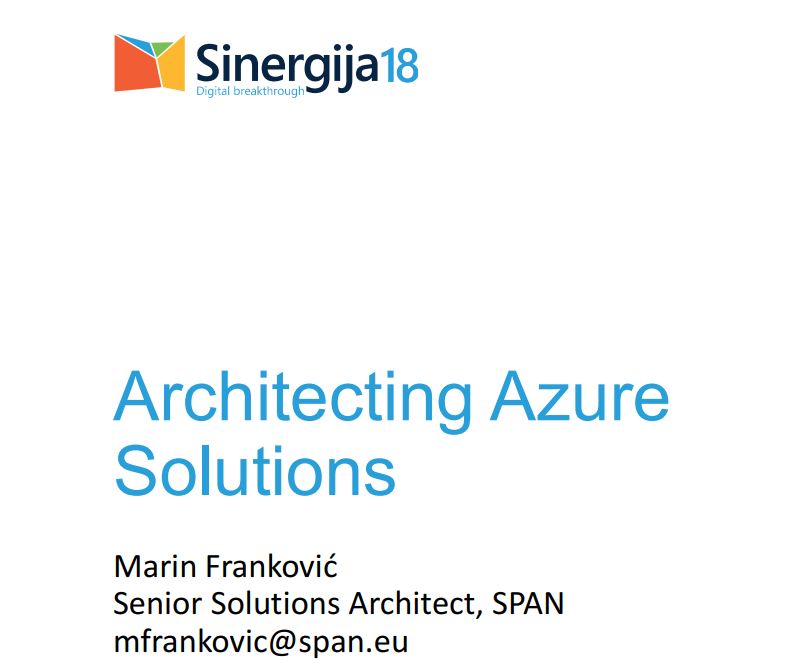 Architecting Azure Solutions Architecting The Future 