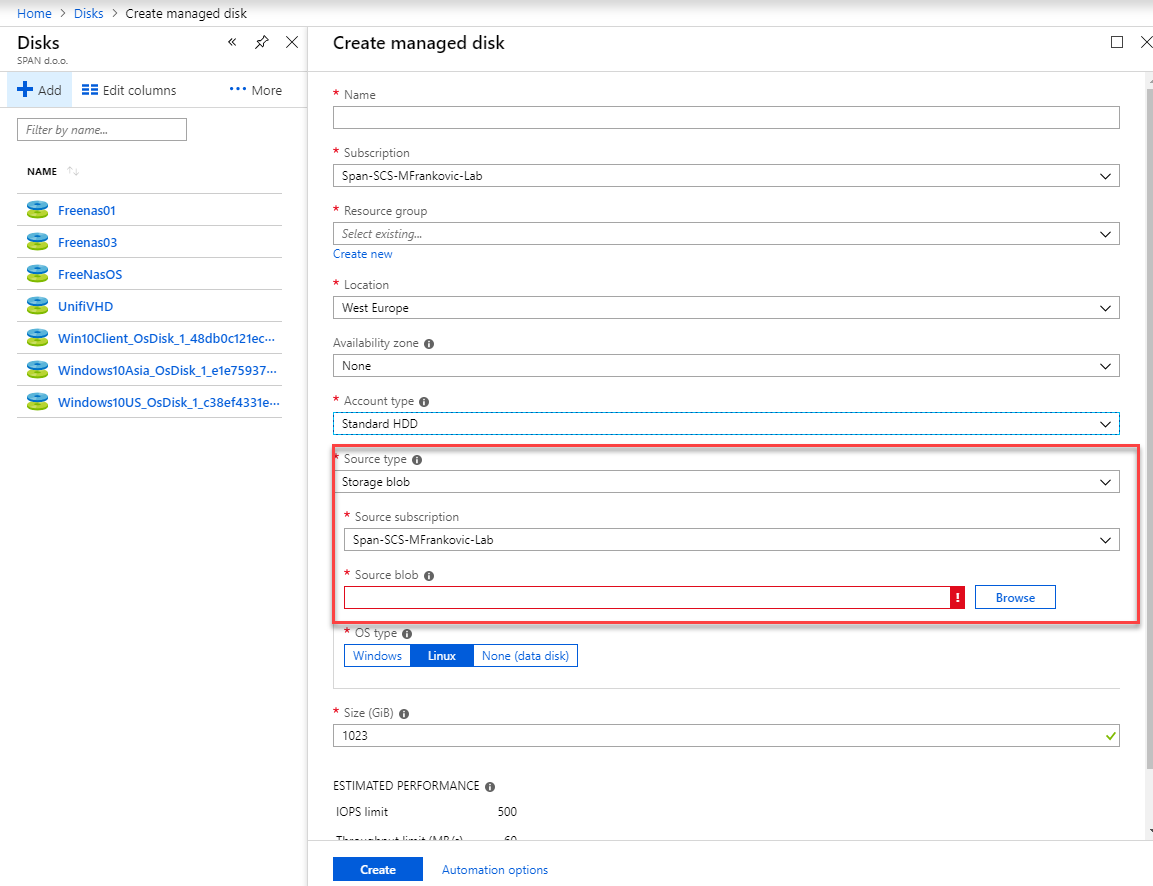 Running FreeNAS on Azure – Architecting the future